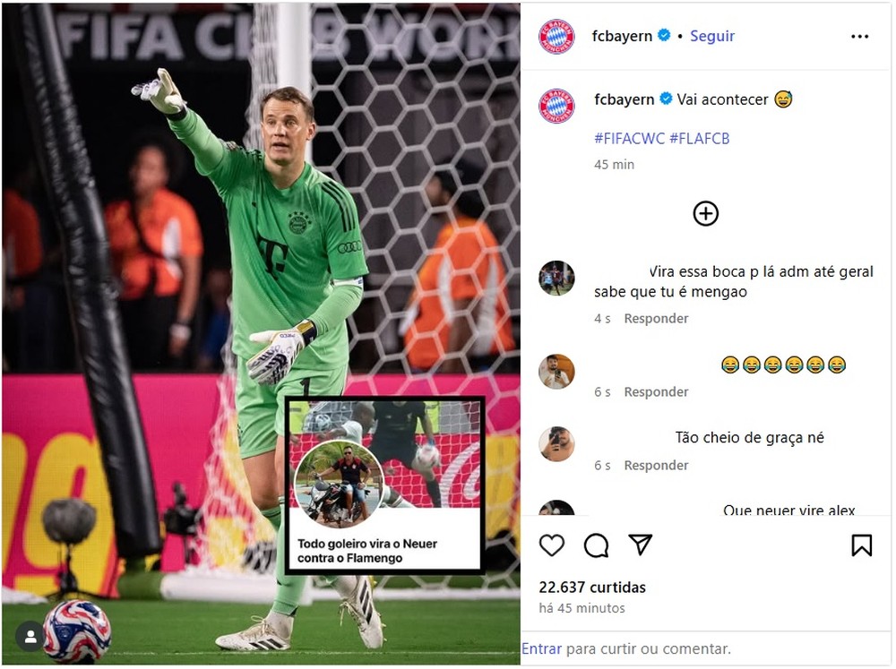 Perfil do Bayern de Munique entra na onda da torcida do Flamengo e ...