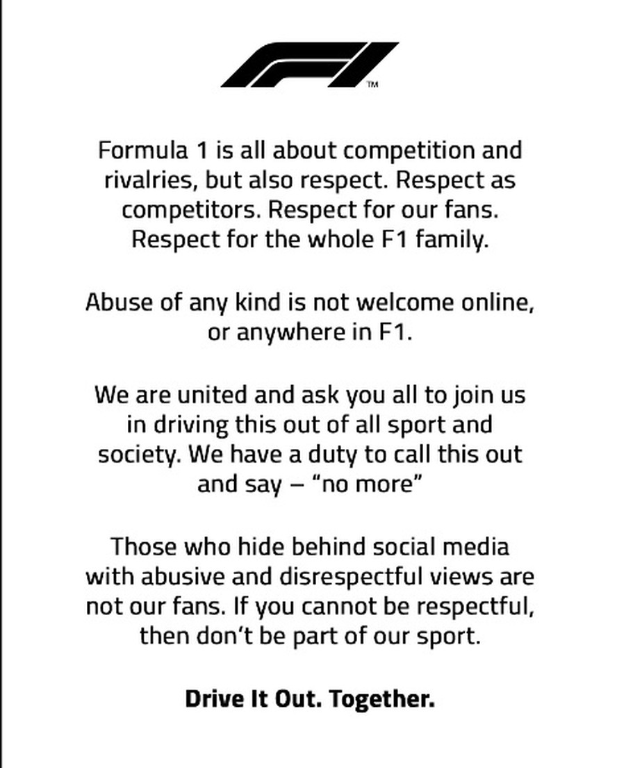 Após escândalo na Áustria, Fórmula 1 lança campanha para combater ...