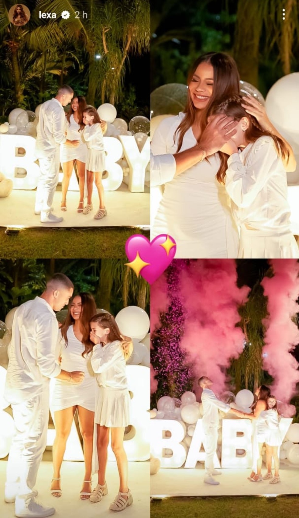 Reação de Lexa com enteada em chá revelação vira assunto na web ...