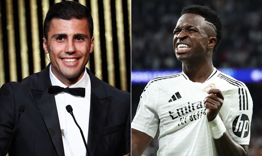 Vini Jr., do Real Madrid, perdeu Bola de Ouro para Rodri, do City, por ...
