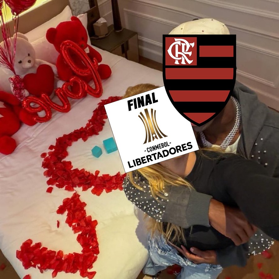 Na final da Libertadores, Flamengo brinca com foto do casal Virgínia e ...