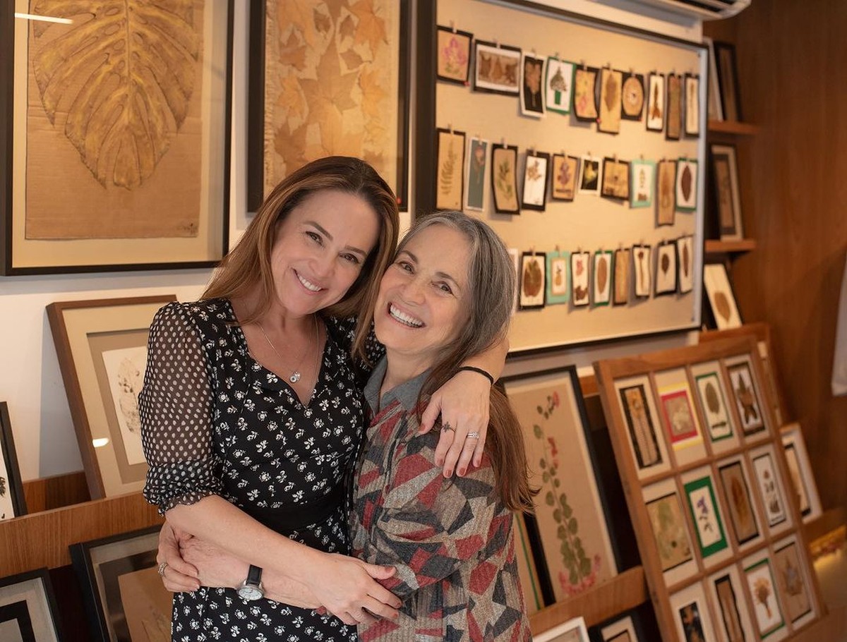 Longe da TV, Regina Duarte estreia como artista plástica e recebe a ...