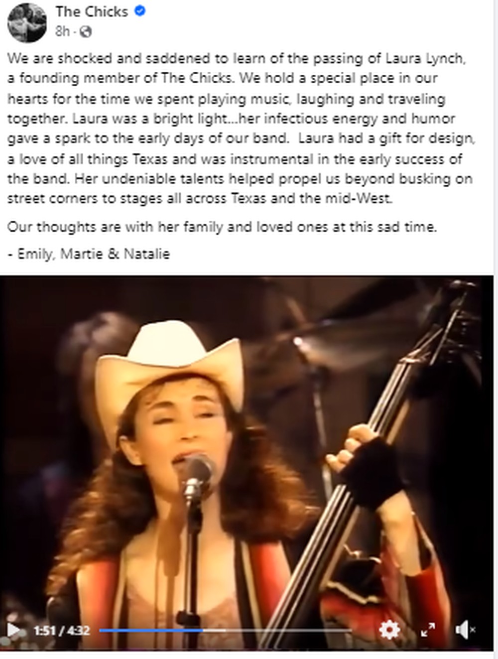 Laura Lynch, fundadora do Dixie Chicks, morre em acidente de carro nos EUA