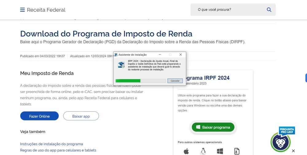Como baixar o programa IRPF 2024 no celular? E no computador? Confira ...
