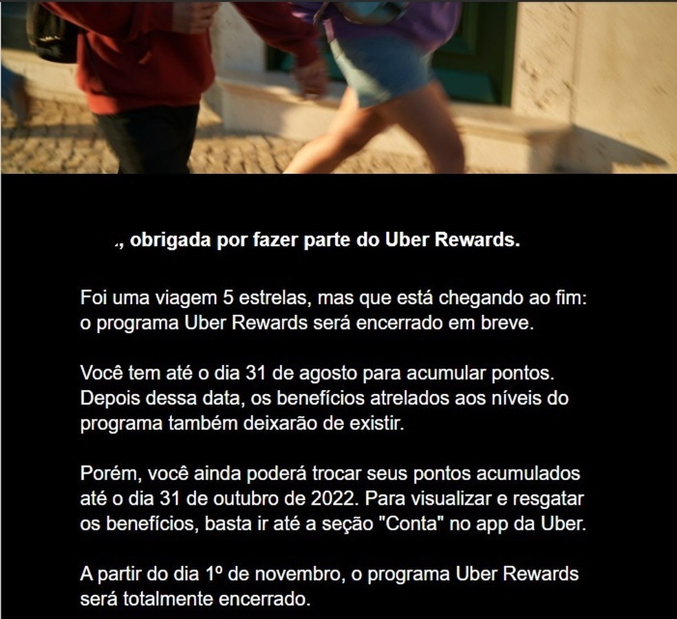 Uber vai acabar com o Rewards, seu programa de fidelidade
