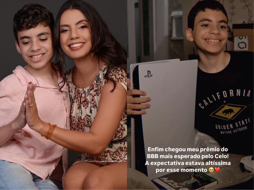 Fernanda Bande mostra reação do filho ao receber videogame conquistado ...