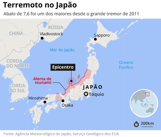 Terremoto no Japão deixa ao menos 48 mortos; veja vídeo