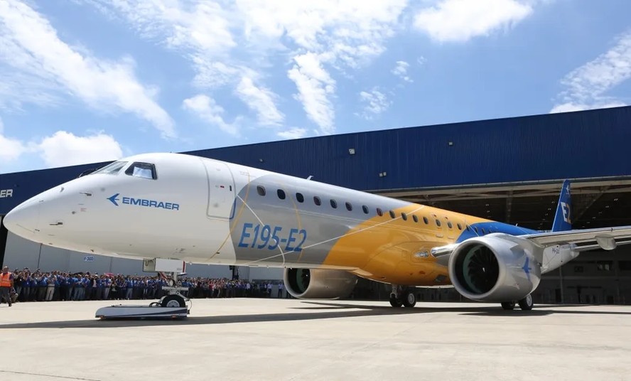 Embraer alcança 500 encomendas de jatos E2, aeronaves de nova geração