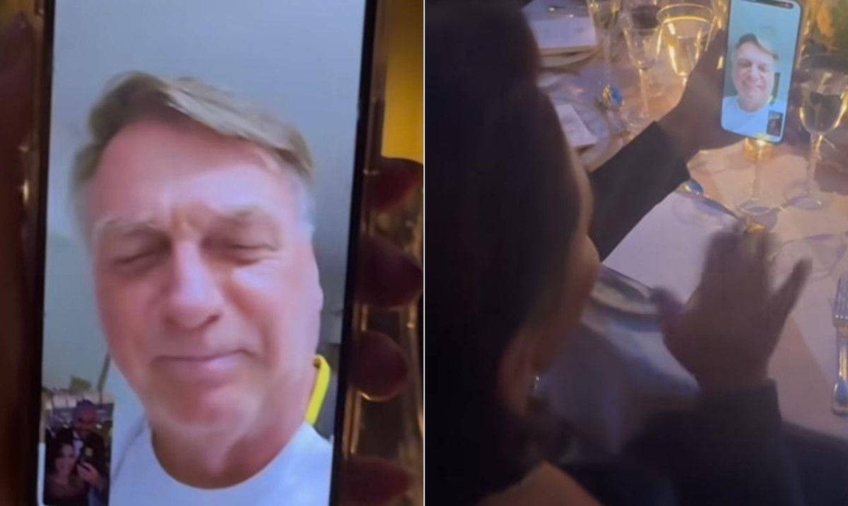 Michelle faz videochamada com Bolsonaro em jantar de gala na véspera da ...