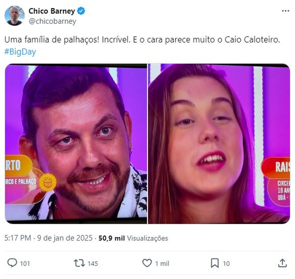 'BBB': web aponta semelhança entre Edilberto e Caio Afiune, ex ...