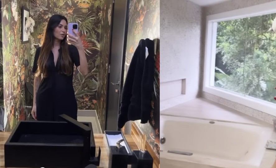 Thaila Ayala mostra detalhes de sua casa, que tem lavabo diferente e ...