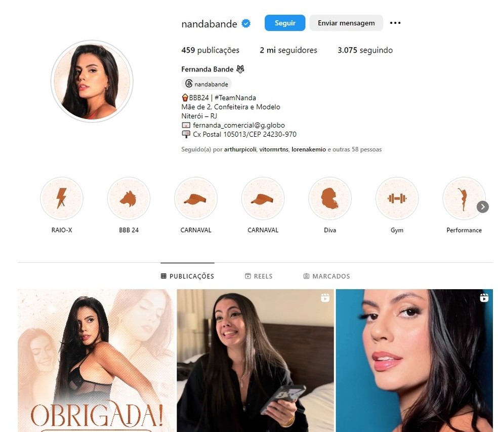 'BBB' 24: Após ser eliminada, Fernanda ganha 700 mil seguidores em dois ...