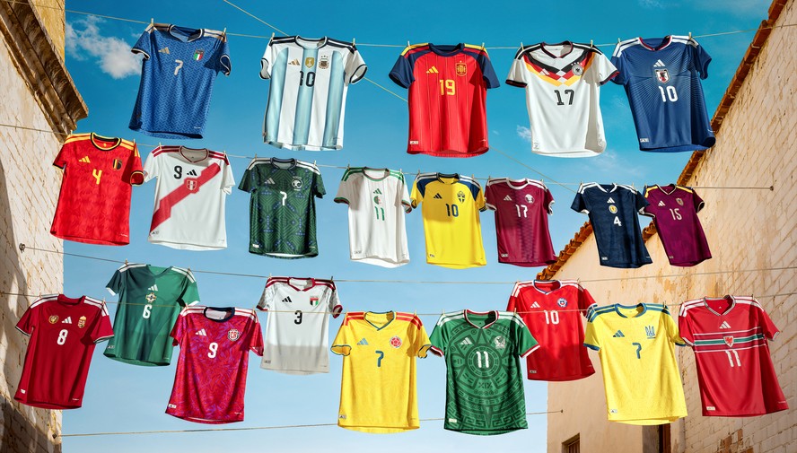 Veja os uniformes de sete seleções que disputarão a Copa do Mundo de 2026