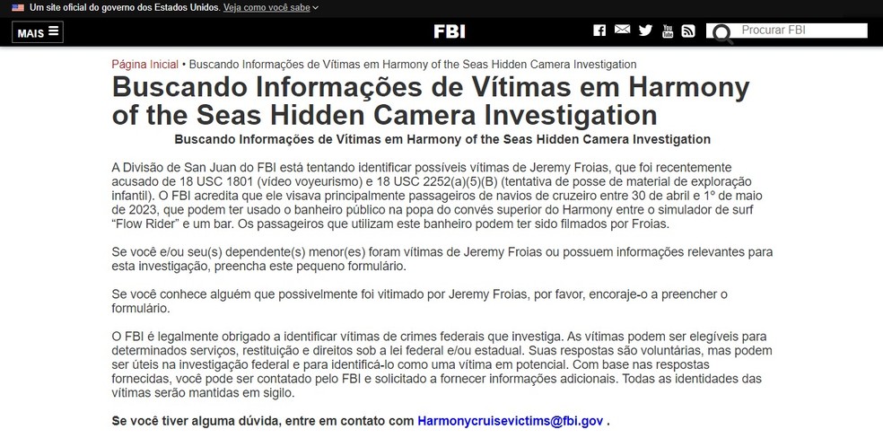 Homem esconde câmera em banheiro de cruzeiro de luxo e filma 40 menores ...