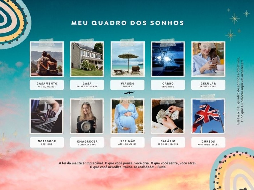 Monte um mural de desejos