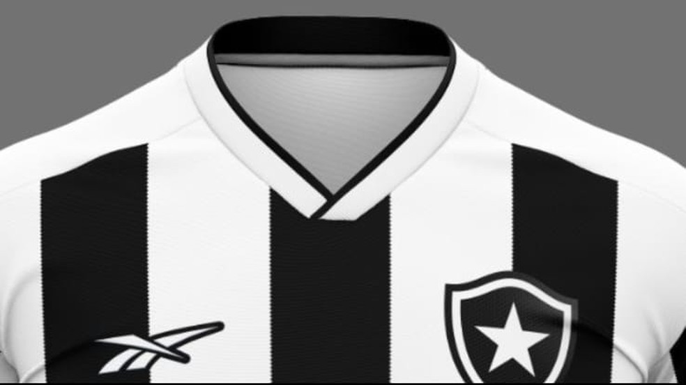 Botafogo lança hoje novo uniforme listrado; veja foto vazada