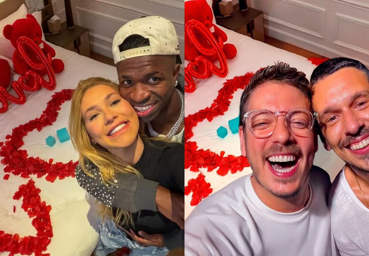 Foto de pedido de namoro de Virginia Fonseca e Vini Jr. vira meme entre ...