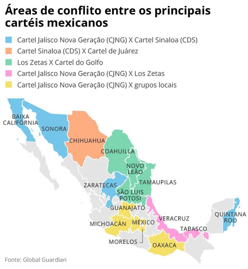 Expansão do narcotráfico no México transforma cartéis em quinto maior ...
