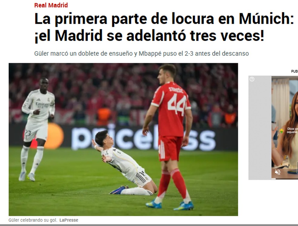 Imprensa espanhola repercute eliminação do Real Madrid na Champions e ...