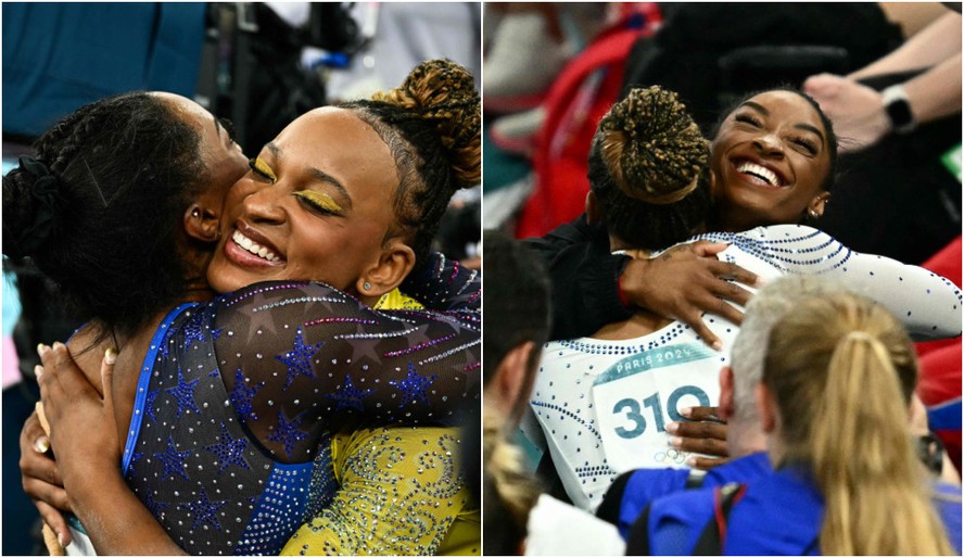 União Rebeca Andrade e Simone Biles: fotos celebram admiração entre as ...