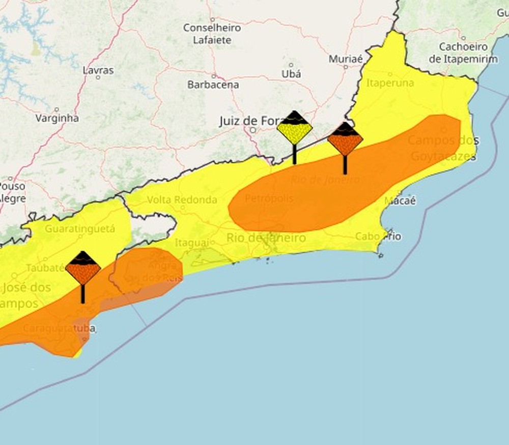Inmet emite 'alerta laranja' para chuva no RJ, e frio continua no ...