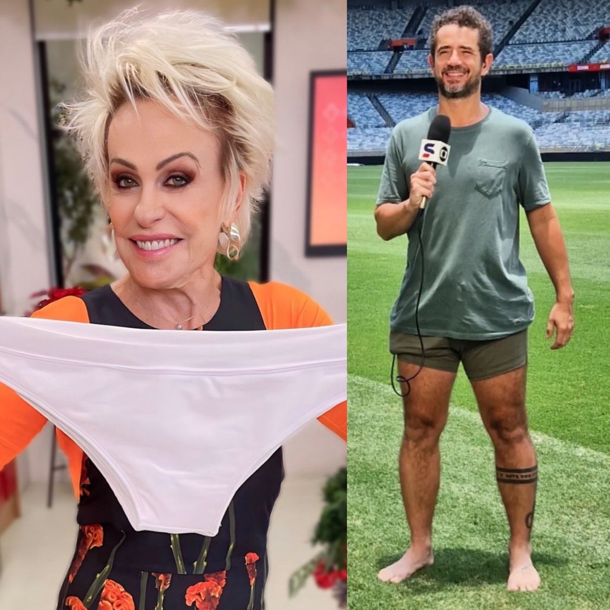 Após Felipe Andreoli prometer usar sunga branca no 'Mais você', Ana ...