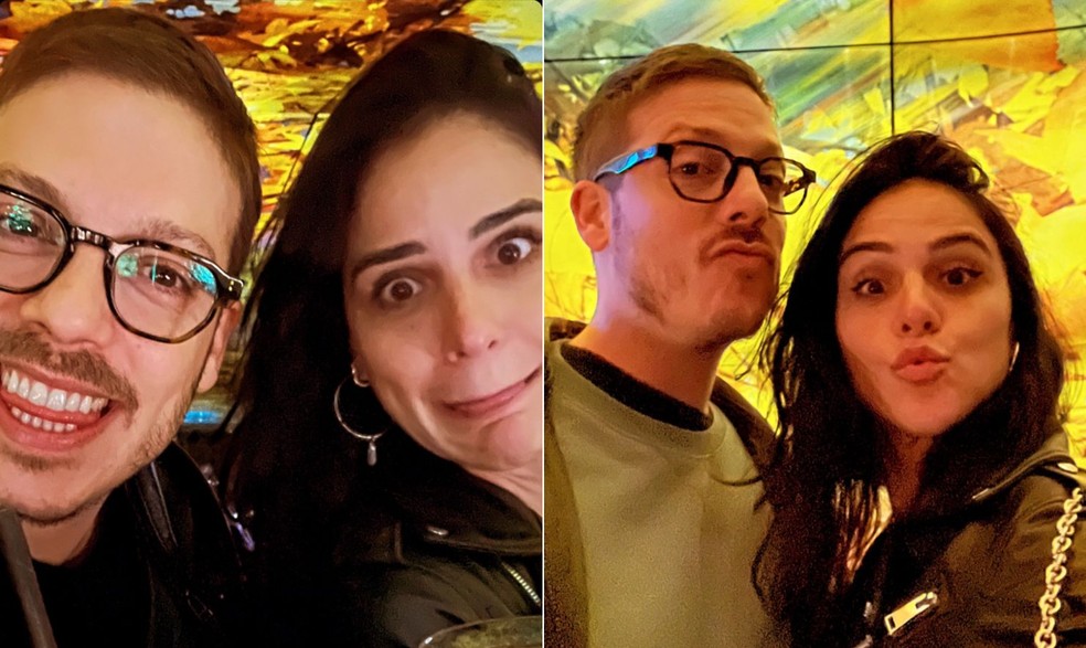 Fabio Porchat e Priscila Castello 'imitam' cena de famoso quadro em chamego durante viagem