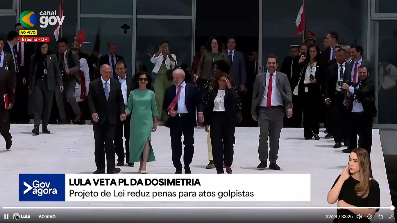 Sob gritos de 'sem anistia', Lula assina veto integral de projeto de ...