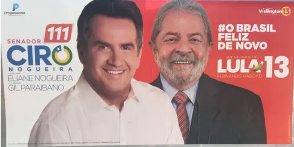 Após outdoor ao lado de Lula em 2018, Ciro Nogueira homenageia Bolsonaro com painéis no Piauí