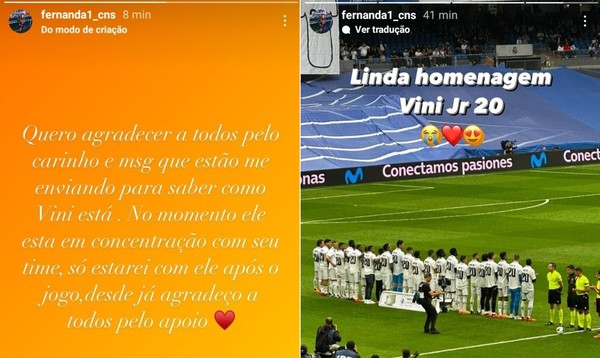 Mãe de Vinicius Júnior se emociona com gesto do Real Madrid: 'Linda ...