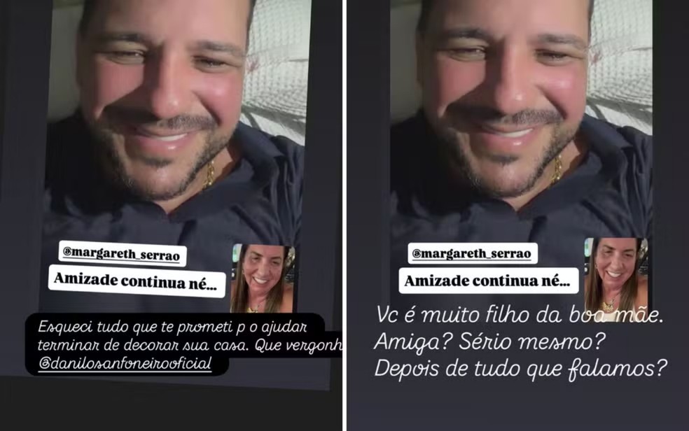 Margareth Serrão deixa de seguir Danilo Nascimento após troca de ...