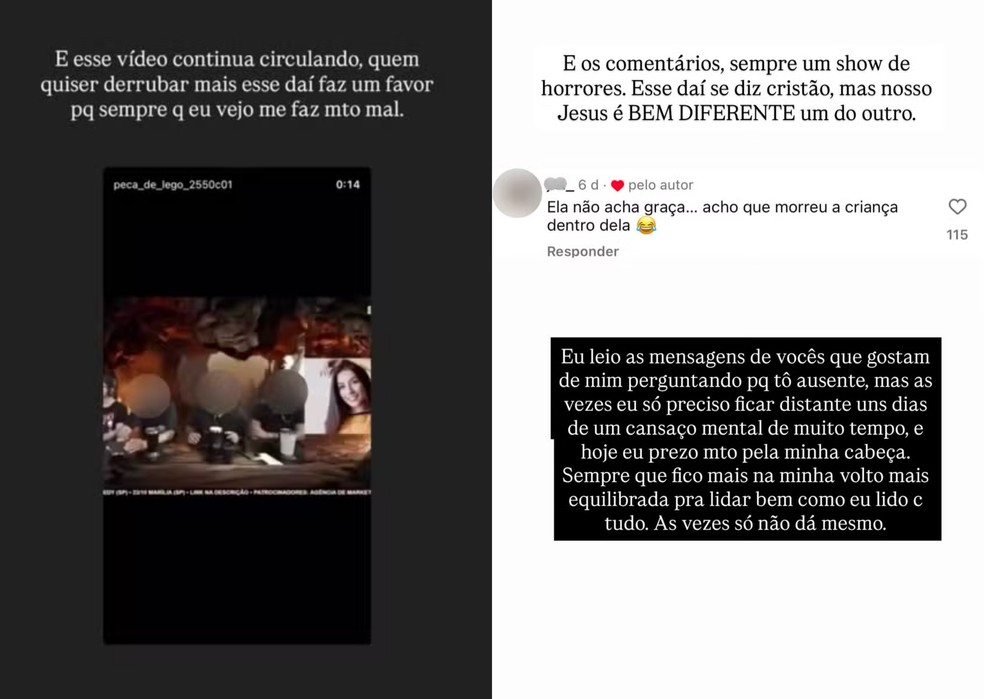 Maria Lina pede ajuda para derrubar vídeo com piada sobre a morte do ...